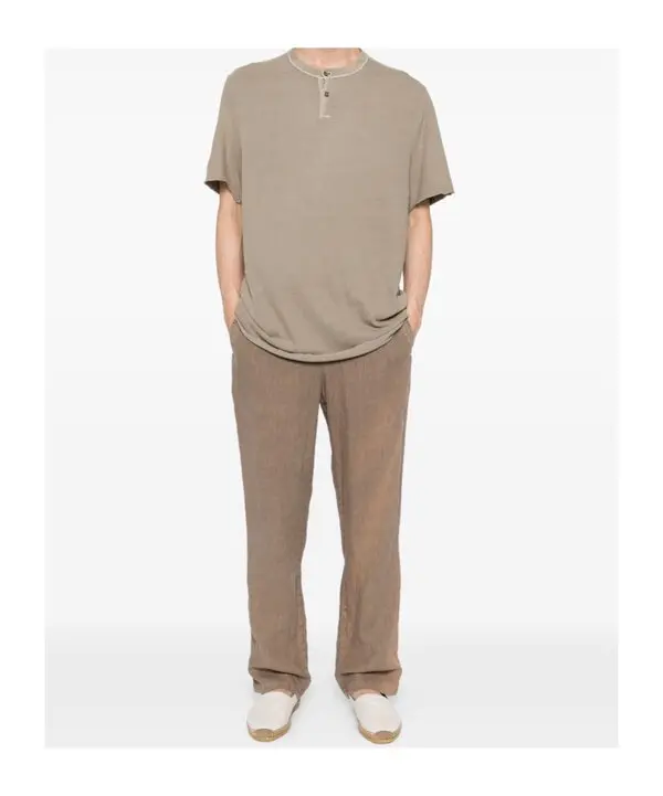 JAMES PERSE Crew Neck Short-sleeved T-shirt - Nude