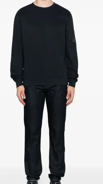 C.P. COMPANY Lens Sleeve Crewneck Sweatshirt - Black