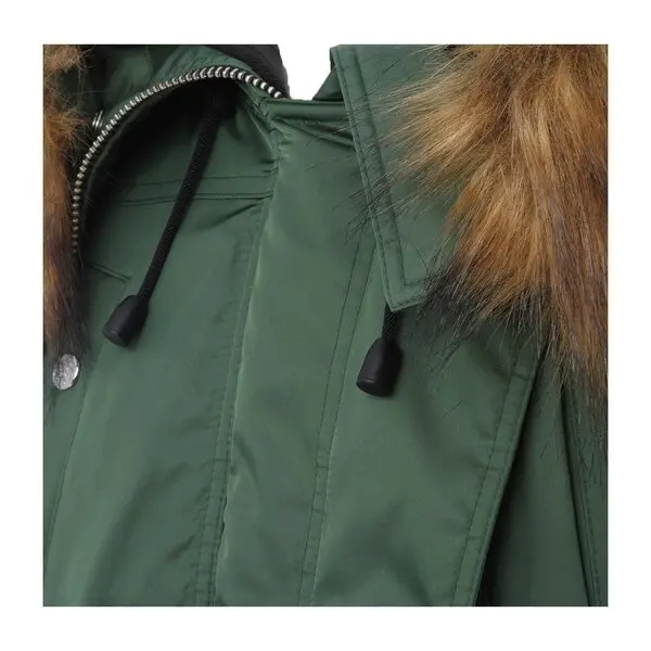 Burberry Hooded Parka With Detachable Faux Fur Trim