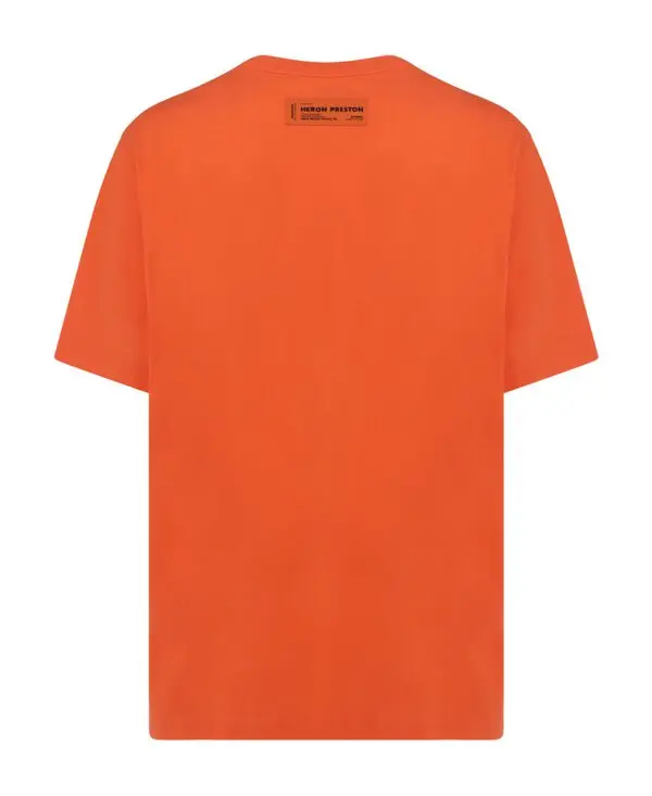 Heron Preston Logo Printed Crewneck T-shirt - Orange