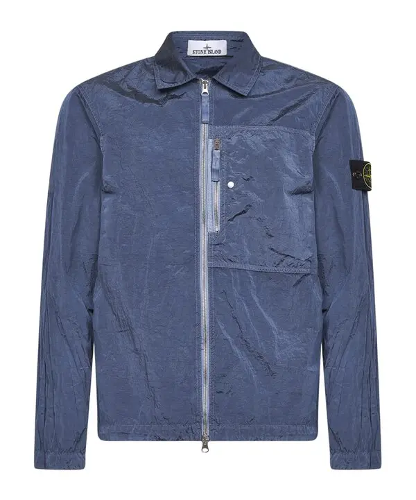 Stone Island Nylon Metal Zip Jacket - Air Force Blue