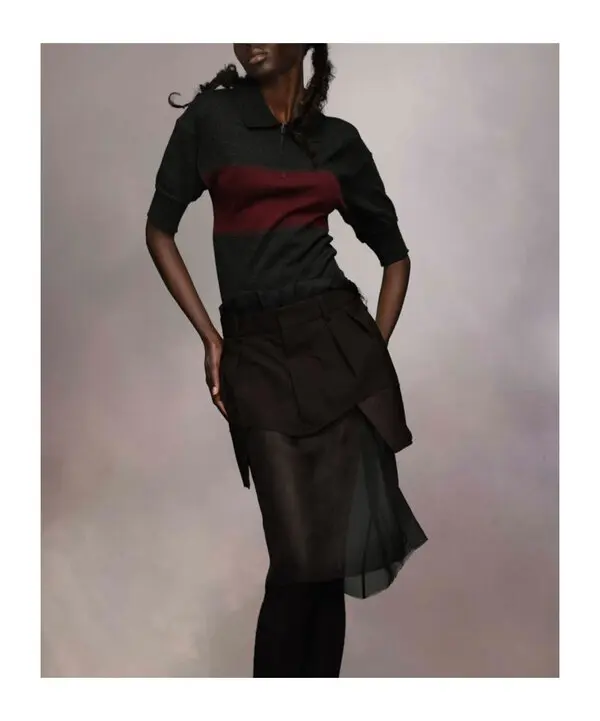 MAISON MARGIELA Layered Blend Midi Dress