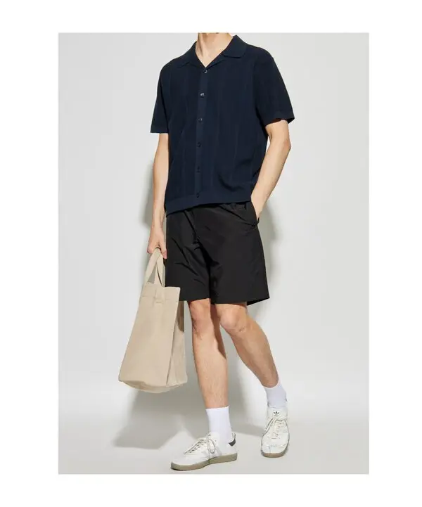 Theory Elastic Waist Shorts With Button Fly