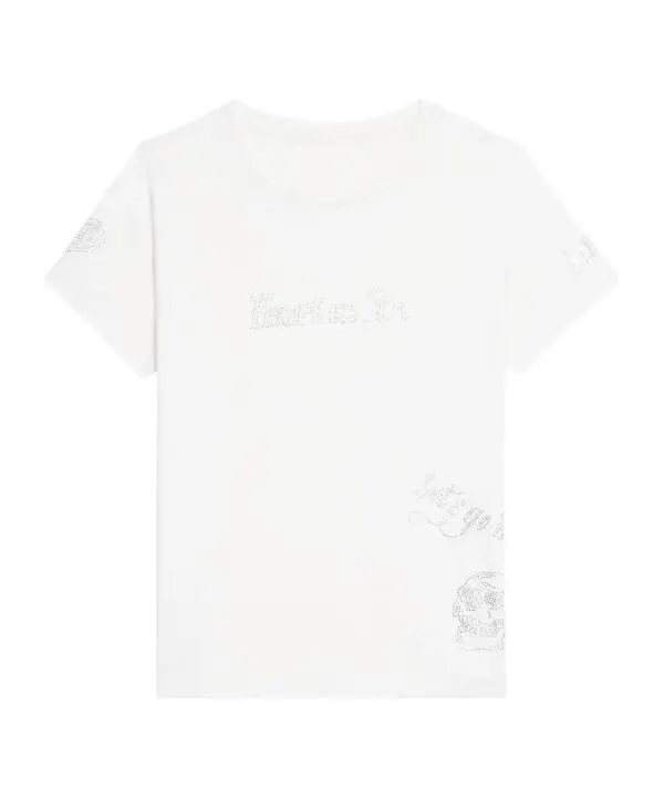 Zadig&Voltaire Alys Rhinestone Logo T-shirt - White