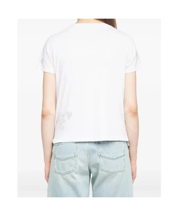 Zadig&Voltaire Alys Rhinestone Logo T-shirt - White