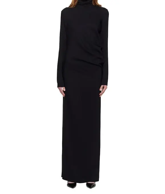 TOTEME Twist Long Sleeve Maxi Dress