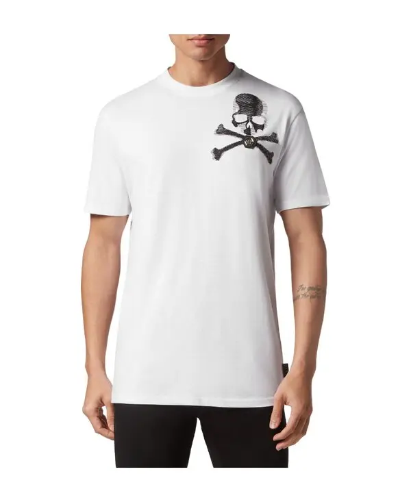 Philipp Plein Logo Plaque Crewneck T-shirt