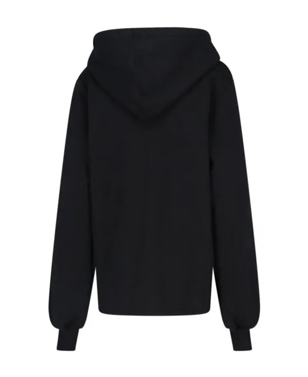 Rick Owens Cut Out-detail Organic Cotton Hoodie