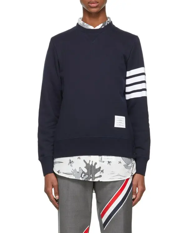 Thom Browne Classic Loopback 4-bar Sweatshirt - Navy Blue