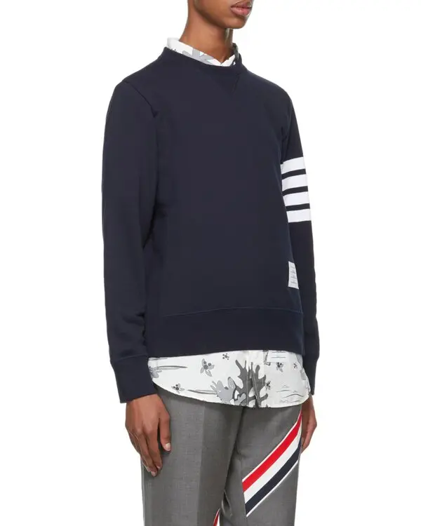 Thom Browne Classic Loopback 4-bar Sweatshirt - Navy Blue