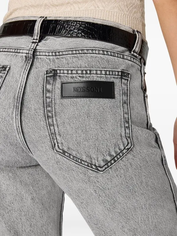 Missoni Acid Wash Logo Plaque Jeans