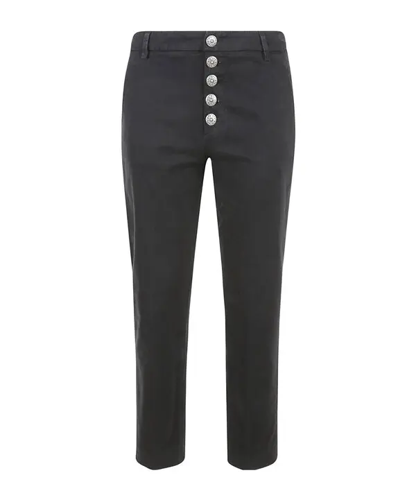 DONDUP Button-front Slim Pants - Black
