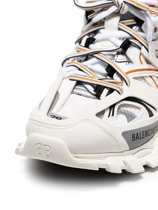Balenciaga Lace-up Track Sneakers - White