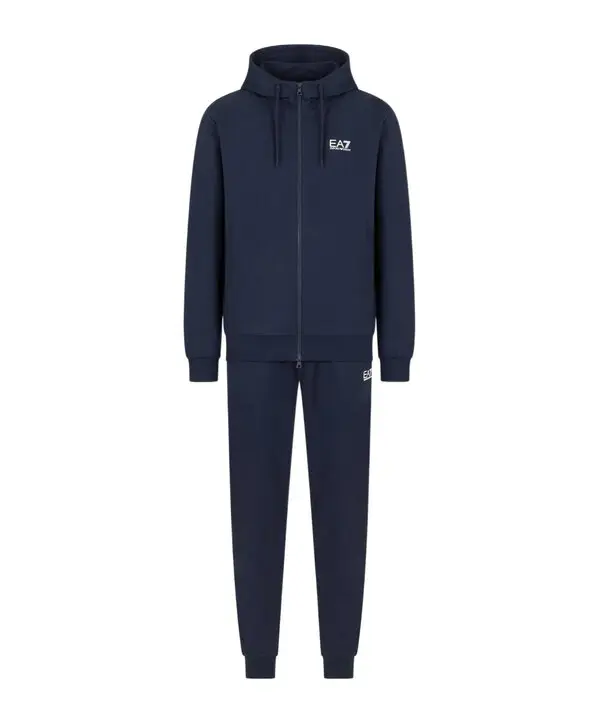 EA7 Long-sleeved Hooded Sports Suit - Blue