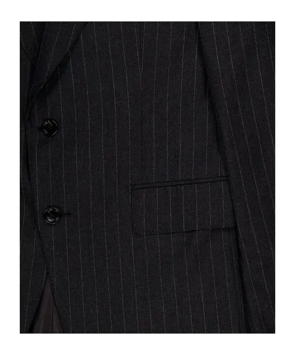 TOM FORD Pinstripe Single-breasted Blazer - Dark Gray
