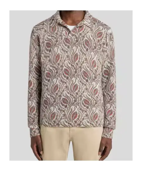 Etro Foliage Motif Polo Shirt