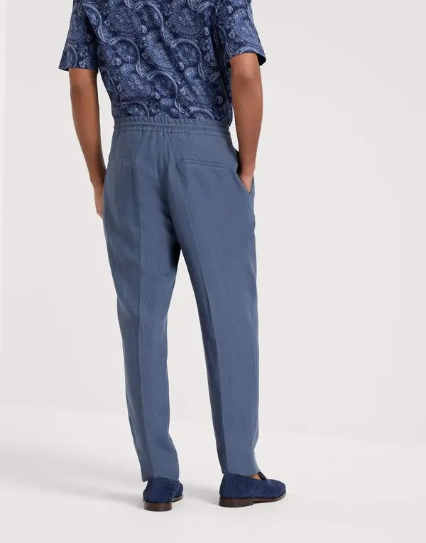 Brunello Cucinelli Linen Straight-leg Trousers