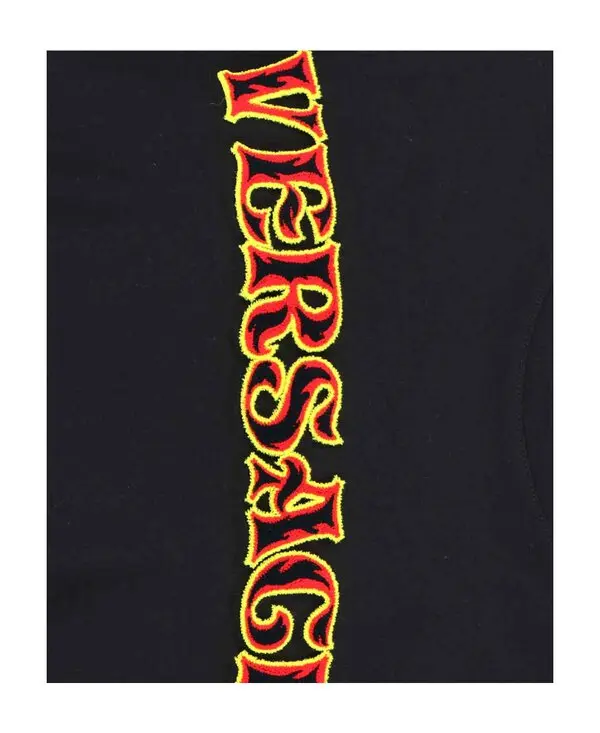 Versace Logo Embroidered Crewneck T-shirt