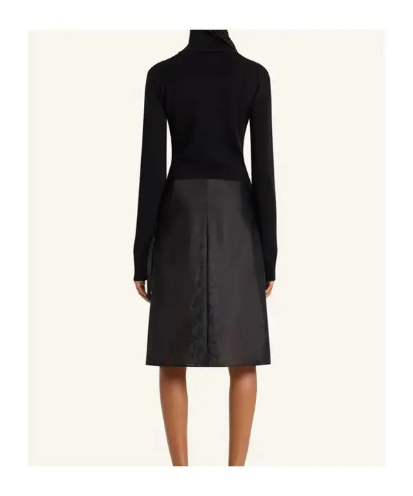 COURREGES Zipped Mock Neck Jumper - Black