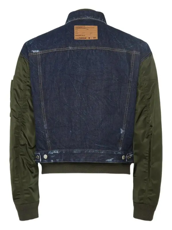 Dsquared2 Aviator Hybrid Bomber Jacket - Black