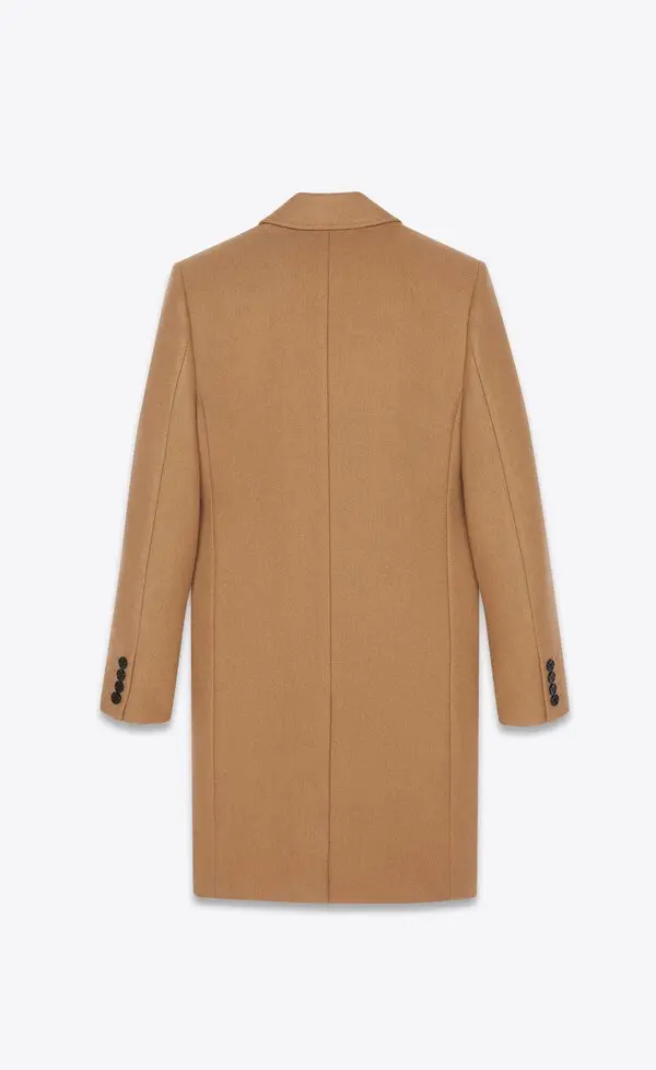 Saint Laurent Single-breasted Cashmere Coat