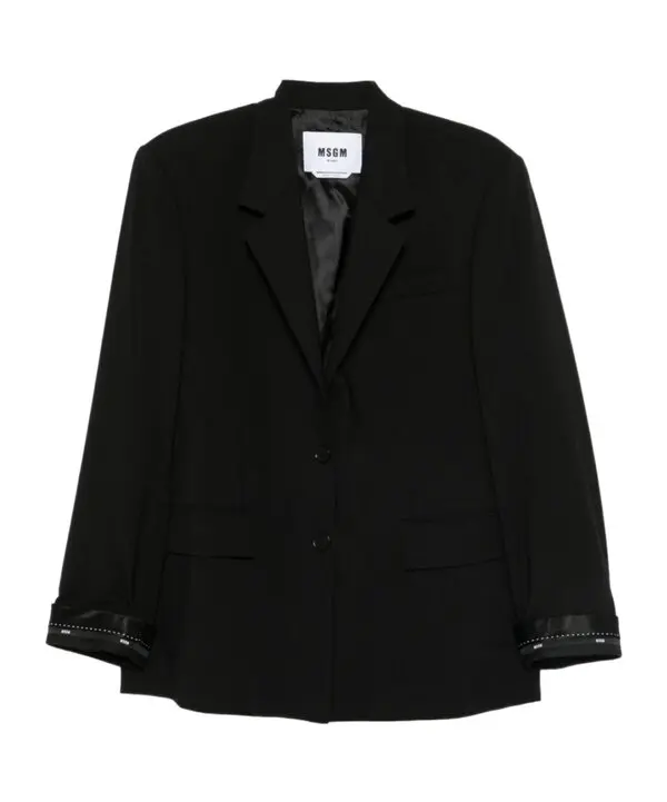 MSGM Single-breasted Jacket - Black