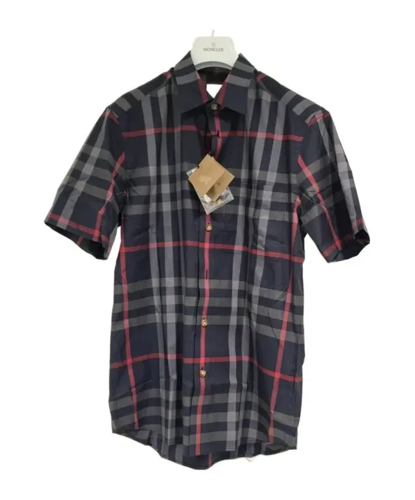 Burberry Short Sleeve Shirt - Navy Blue