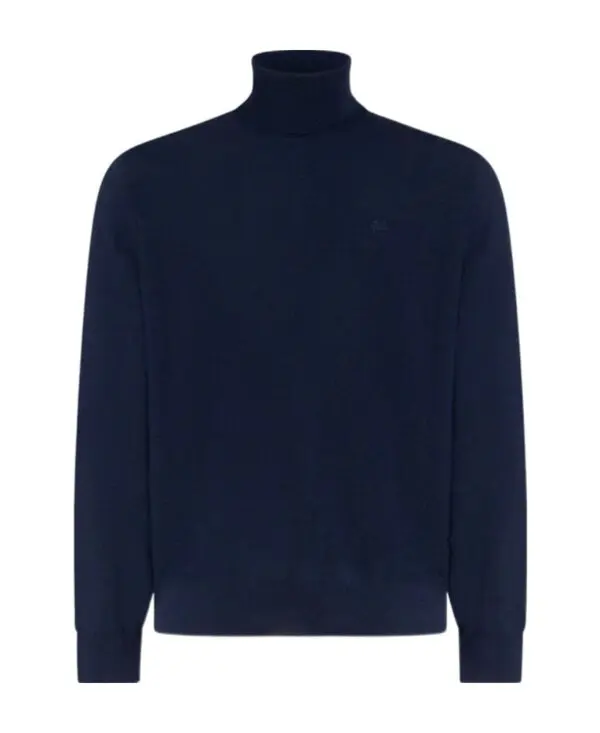 Etro Pegaso Embroidered Turtleneck Jumper - Black