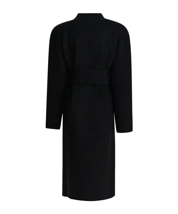 Khaite Single-breasted Belted Coat - Black