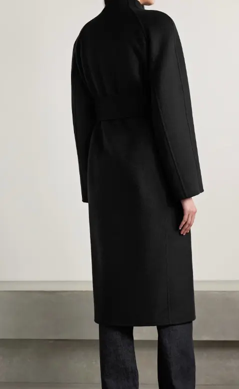 Khaite Single-breasted Belted Coat - Black