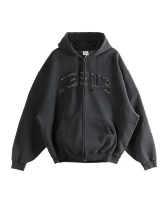 Vetements Drawstring Hoodie - Bwashed-out Black