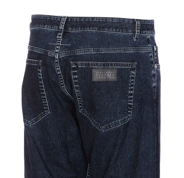MAISON MARGIELA Straight Leg Faded Jeans - Black