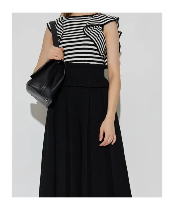 Max Mara Vieste Striped Ruffled Top
