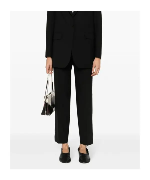 P.a.r.o.s.h High-waist Straight-leg Trousers - Black