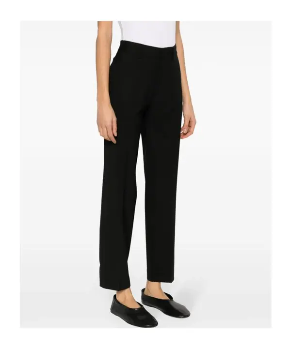 P.a.r.o.s.h High-waist Straight-leg Trousers - Black