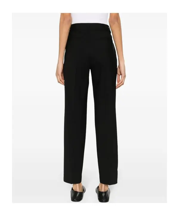 P.a.r.o.s.h High-waist Straight-leg Trousers - Black