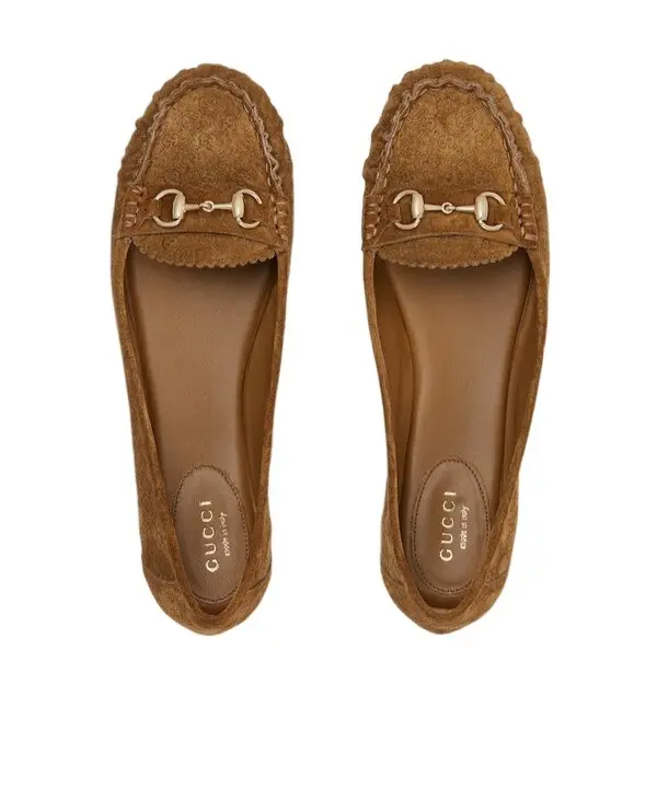 Gucci Horsebit Ballet Flats - Light Brown