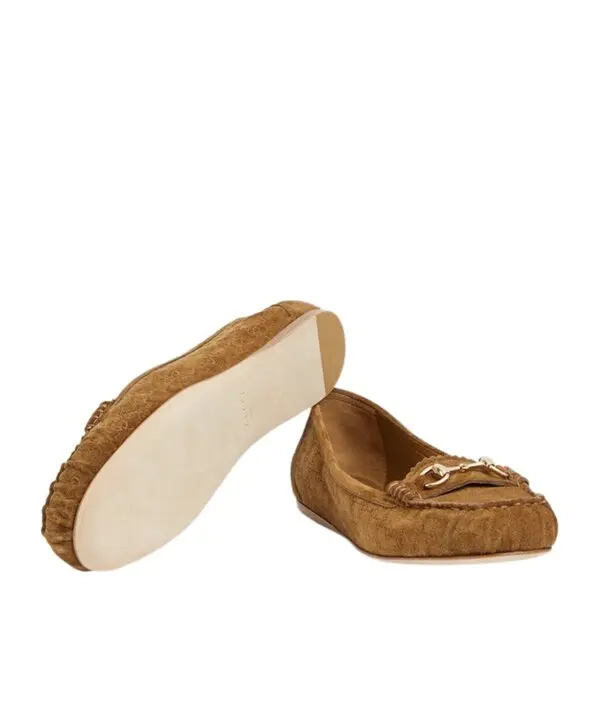 Gucci Horsebit Ballet Flats - Light Brown