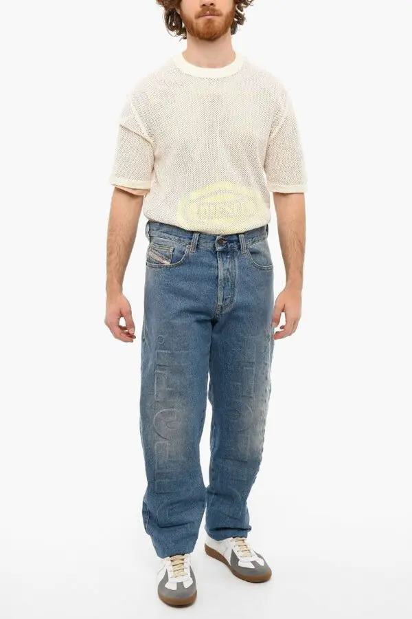 DIESEL® D-mand Mid-rise Straight-leg Jeans - Blue