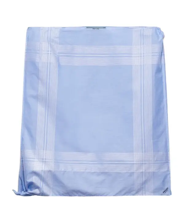 Prada Checked Mini Skirt - Light Blue