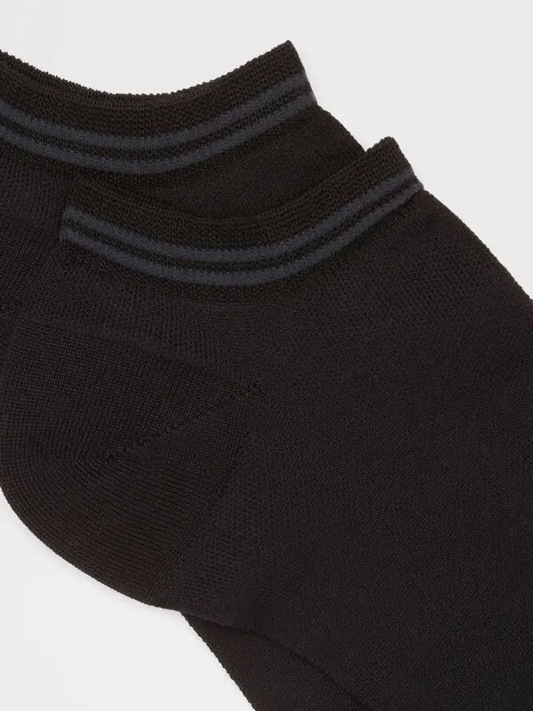 Zegna Cotton Blend Socks - Black