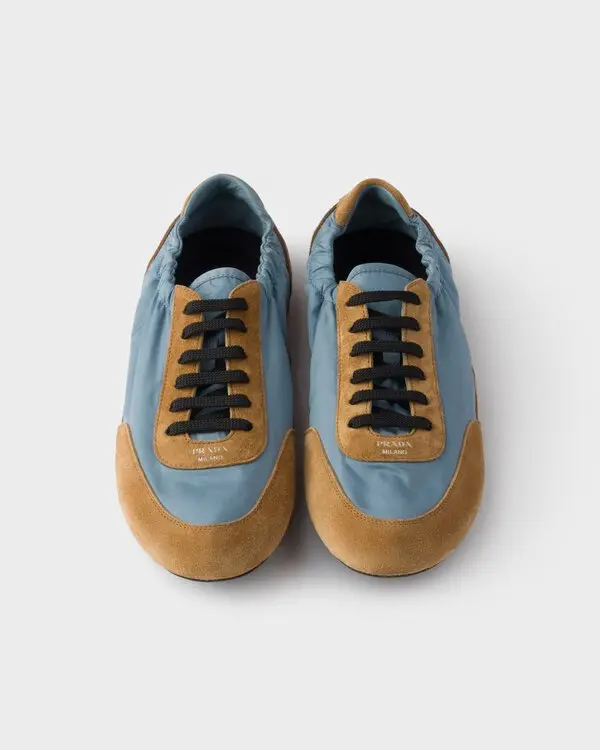 Prada Two-tone Sneakers - Star Blue/cinnamon