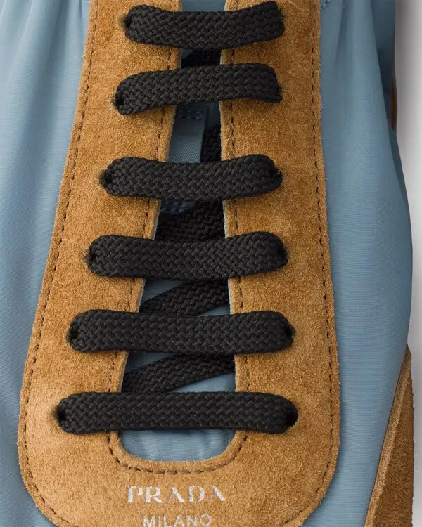 Prada Two-tone Sneakers - Star Blue/cinnamon