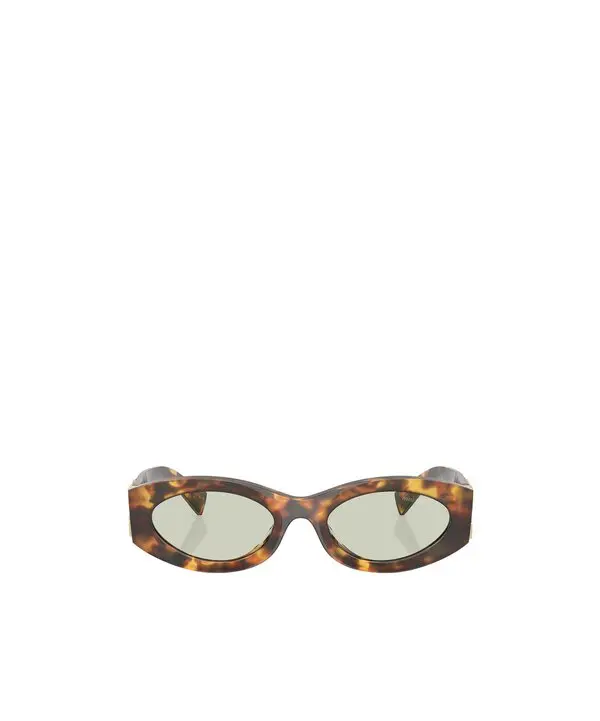 Miu Miu Oval Frame Sunglasses - Green
