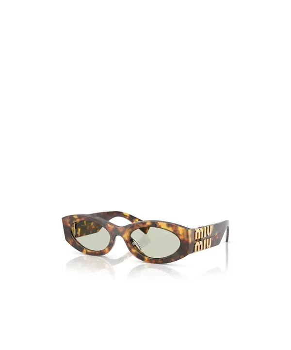 Miu Miu Oval Frame Sunglasses - Green