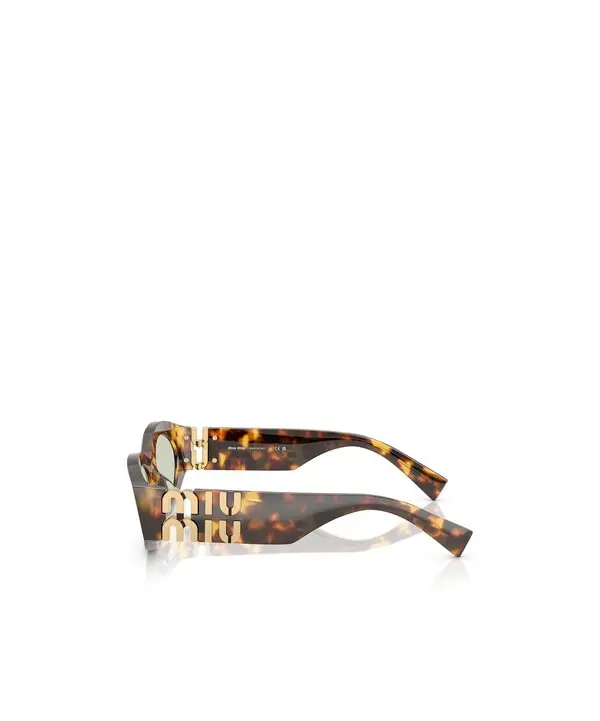 Miu Miu Oval Frame Sunglasses - Green