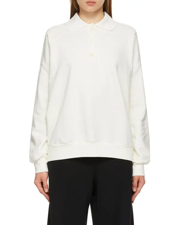 THE ROW Knitted Polo Sweatshirt - Shell Color