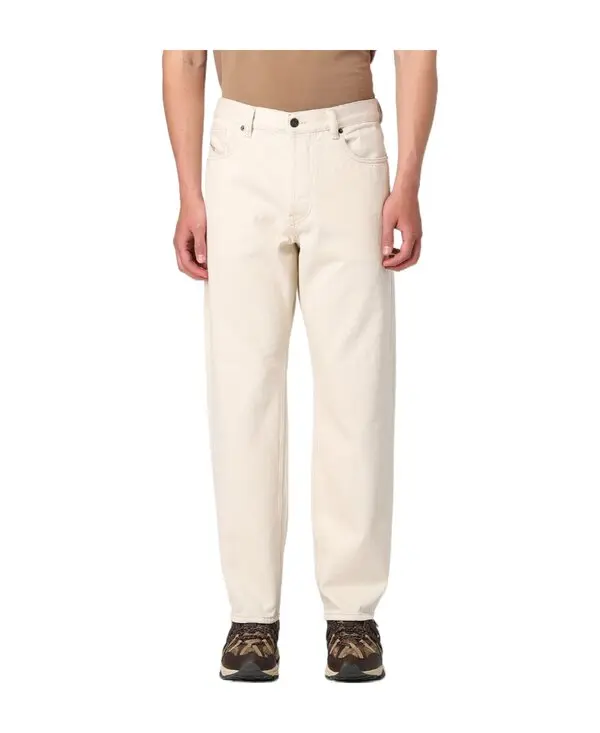DIESEL® Logo Patch Straight-leg Jeans - White
