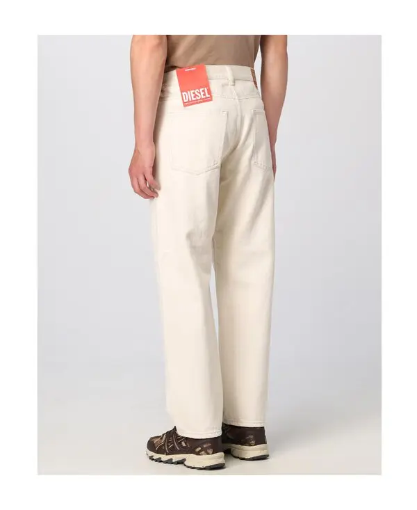 DIESEL® Logo Patch Straight-leg Jeans - White