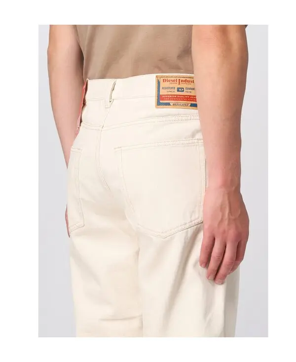 DIESEL® Logo Patch Straight-leg Jeans - White